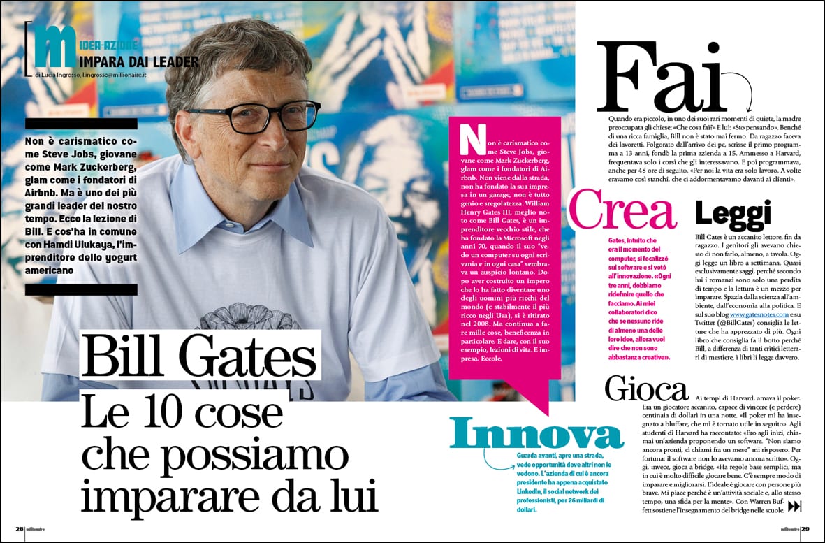 Bill Gates, fondatore di Microsoft, spiega ai giovani su che settori ...